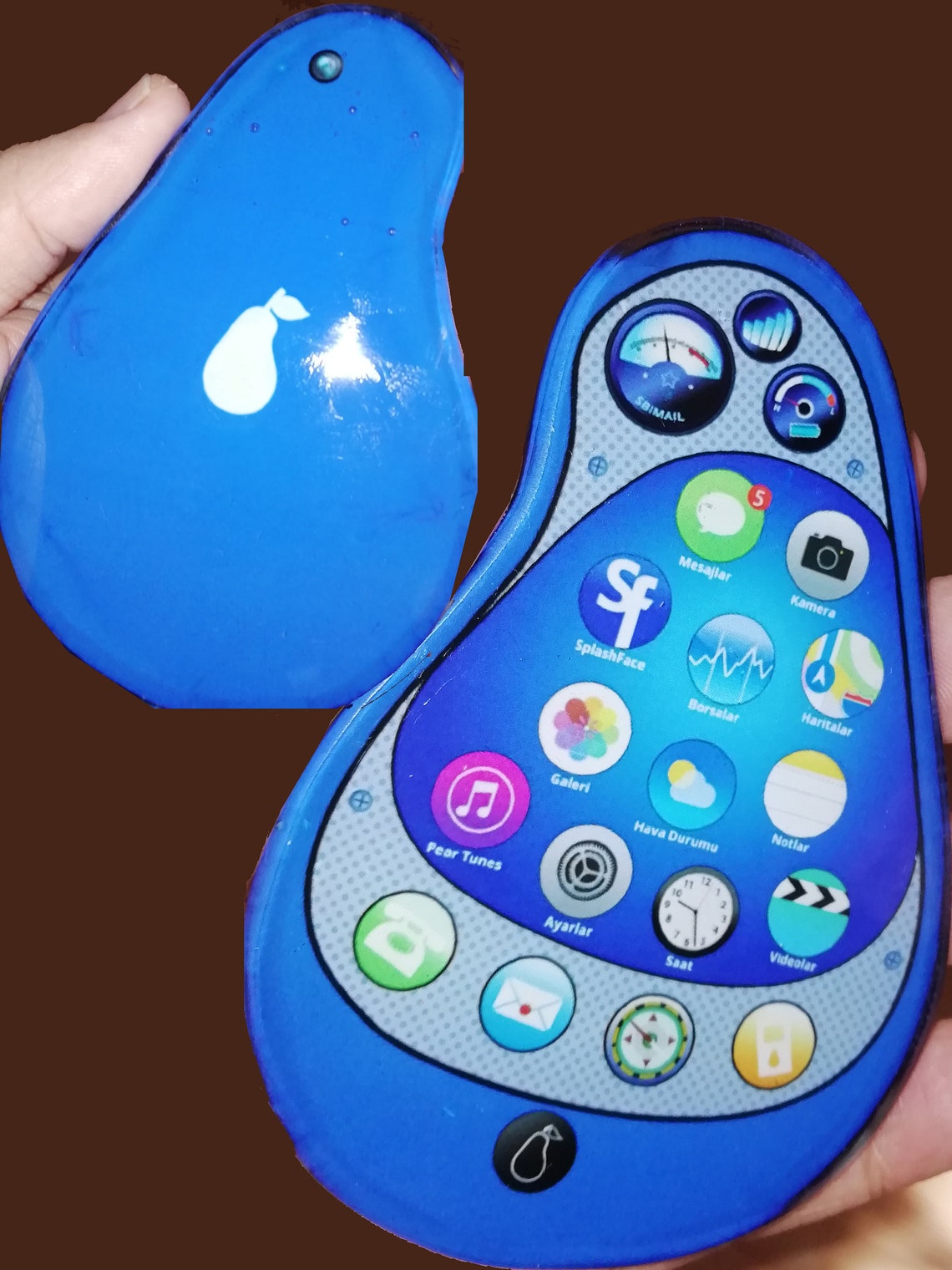 Non-working Fake Toy Transparent Handmade Pear Phone iPhone - Etsy