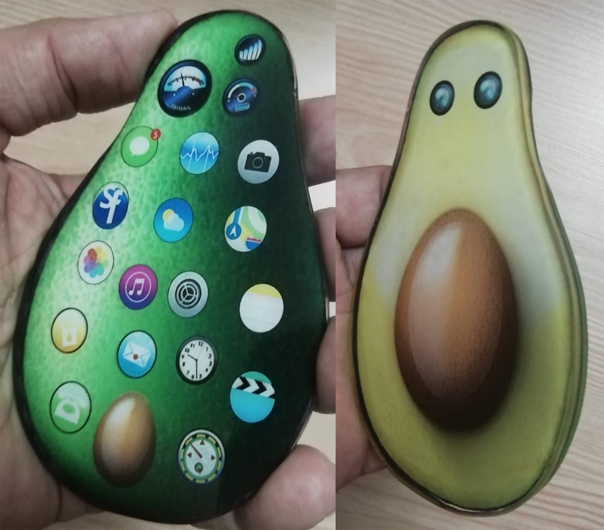 Non-working Fake Toy Transparent Handmade Avocado Phone Not a Pear ...