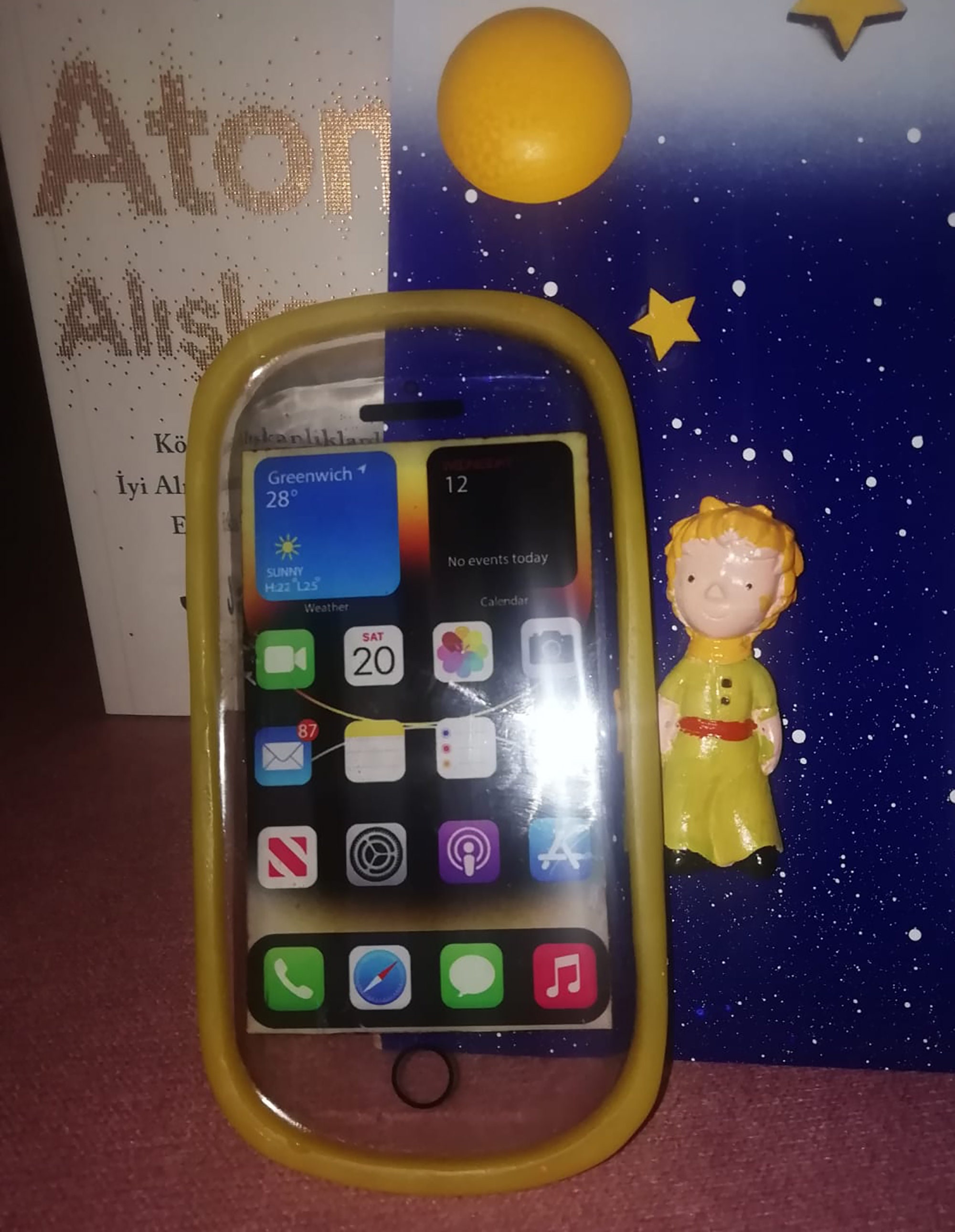 Future Concept Phone Non-working Fake Toy Transparent Glass Handmade ...