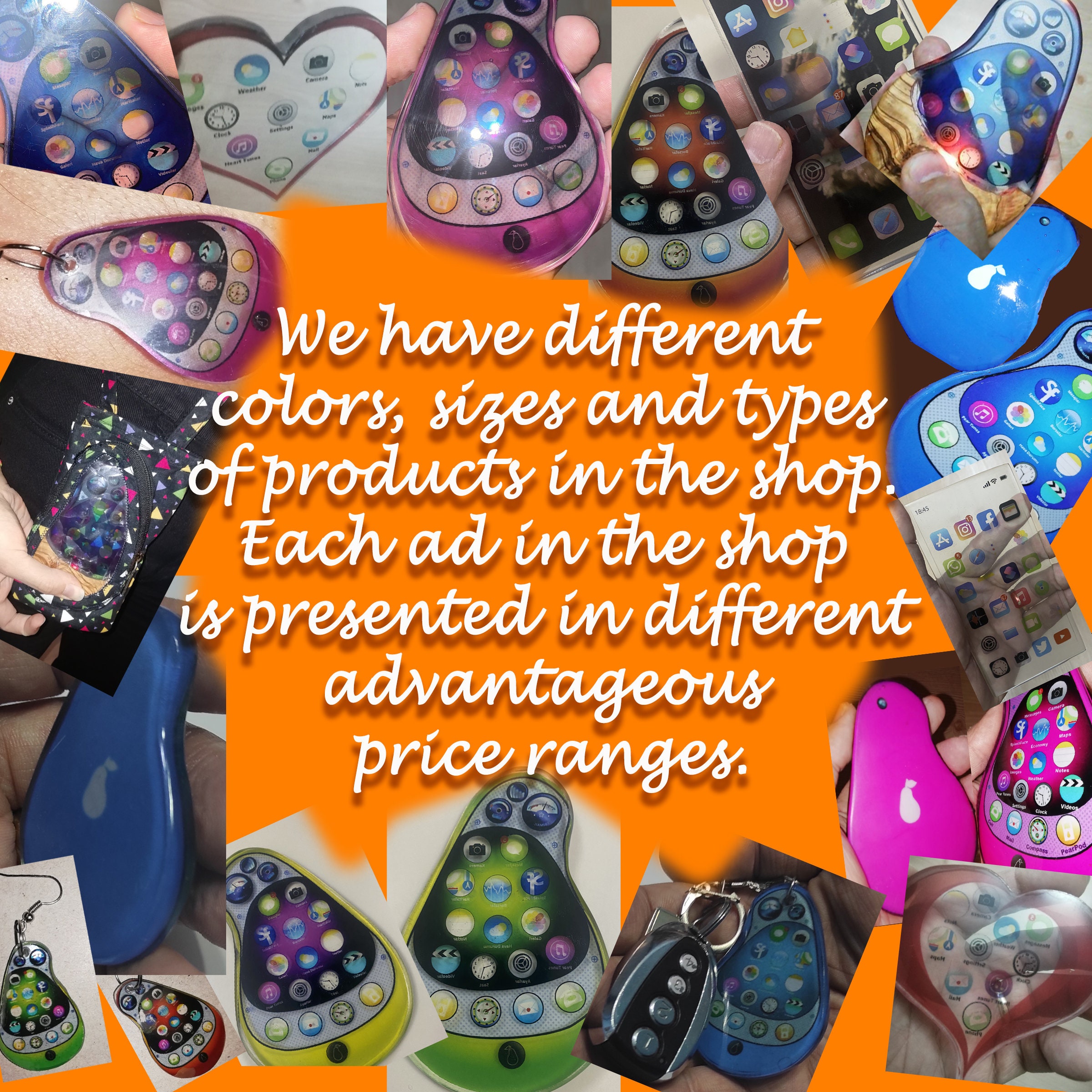 Pear Phone Mini Non-working Fake Toy Handmade Pear Shaped Phone Made of ...