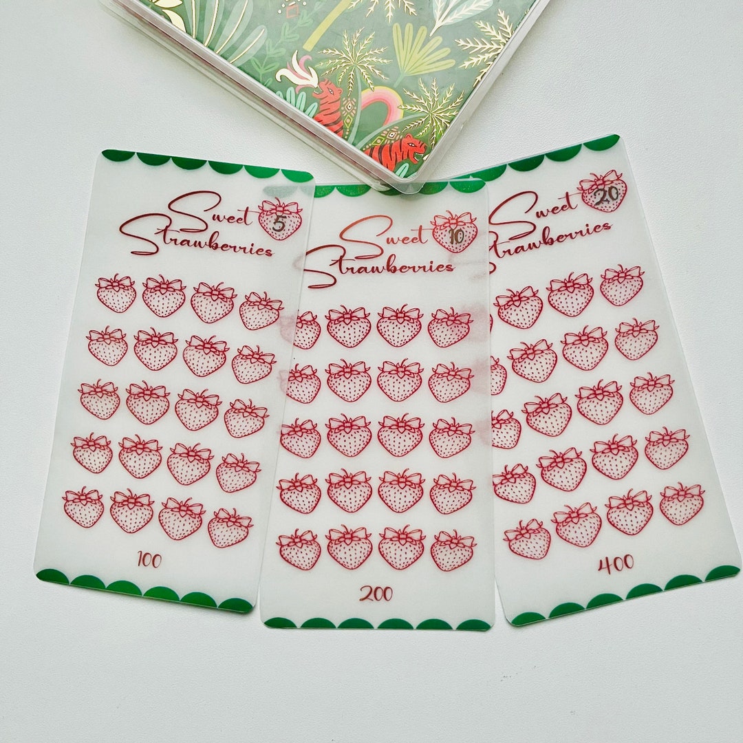 Savings Challenge 100, 200, 400, Sweet Strawberries Tracker - Etsy