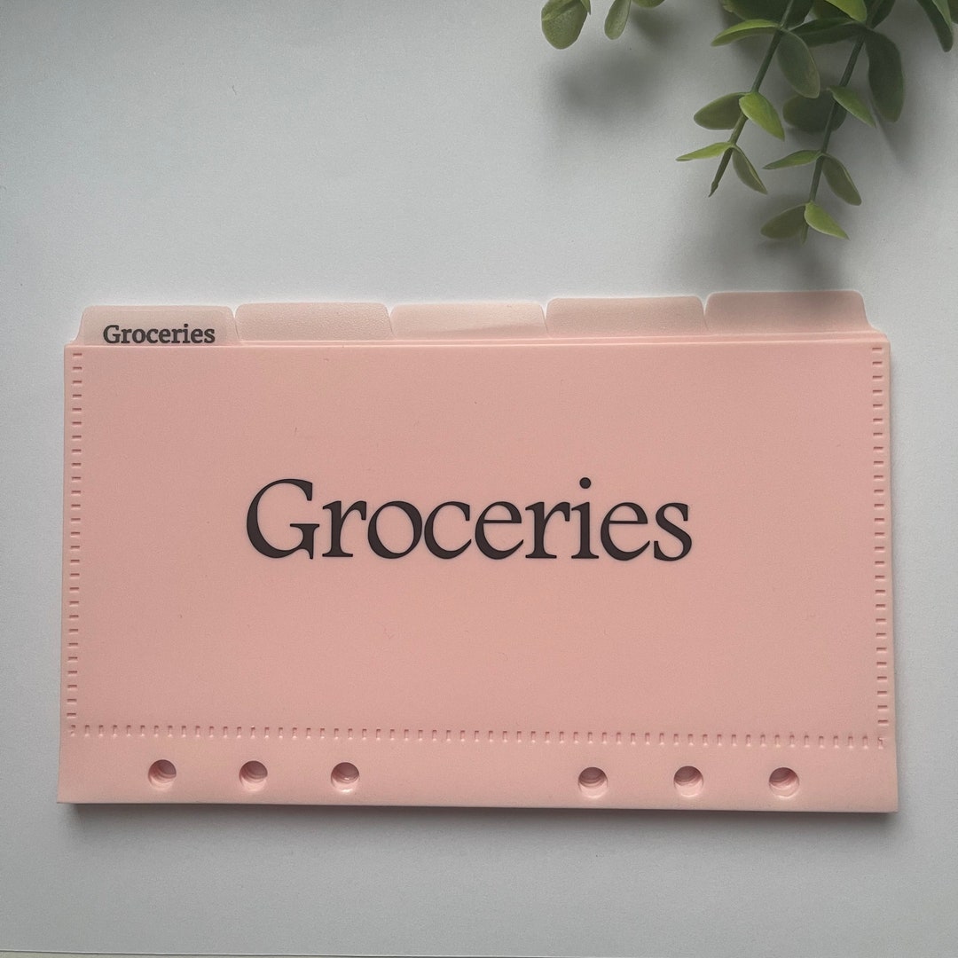 A6 Divider Tab Envelopes, Minimalist Tabbed Cash Wallets, Set of 5 ...