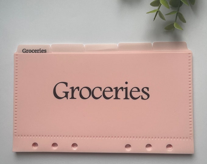 A6 Divider Tab Envelopes, Minimalist Tabbed Cash Wallets, Set of 5 ...