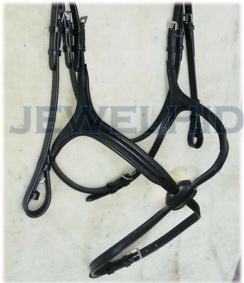 Figure 8 / Mexican Bridle Without D-ring Fully Padded Crystal Browband ...