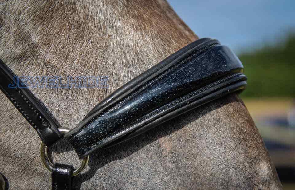 Shimmer Patent Drop Noseband & Crystal Browband Leather - Etsy