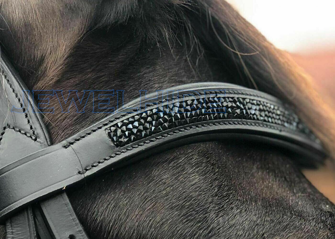 Shimmer Patent Drop Noseband & Crystal Browband Leather - Etsy
