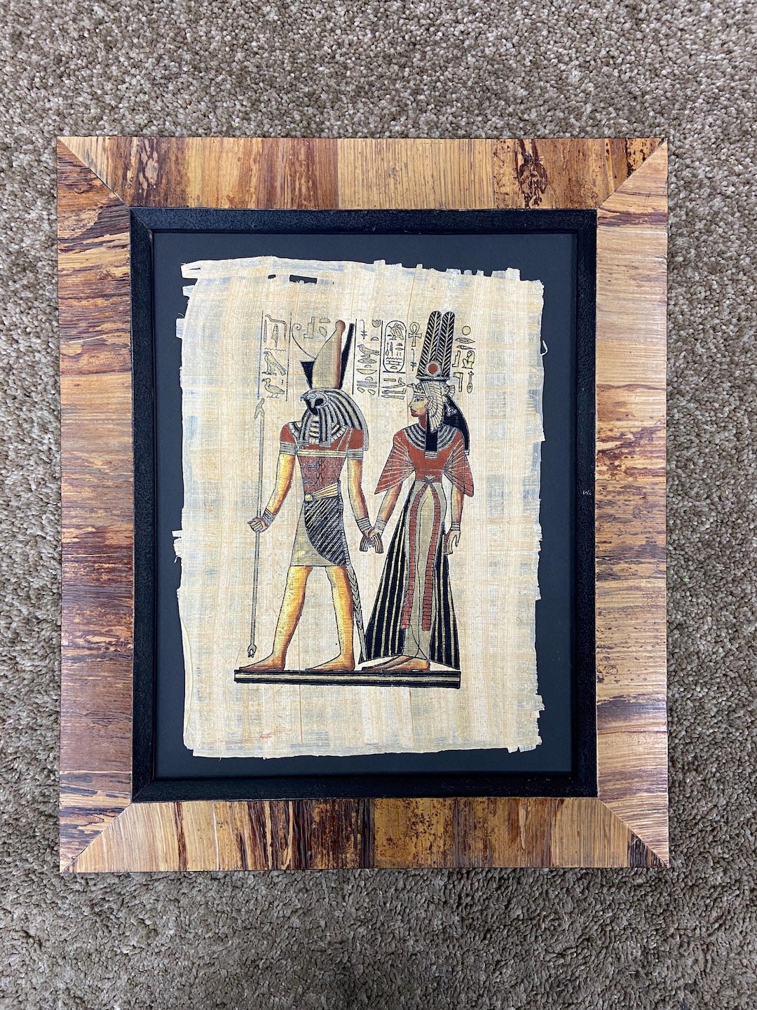Hand-painted Egyptian Papyrus- Framed Artwork - Etsy