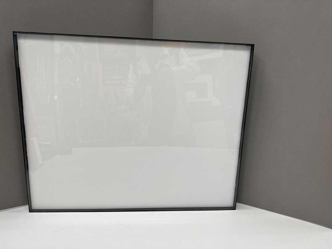 Plexi Box With White Canvas and Black Sided Acrylics - Etsy