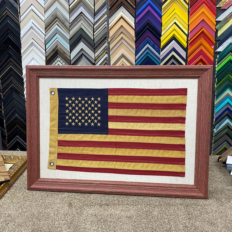 Framed American Flag - Etsy