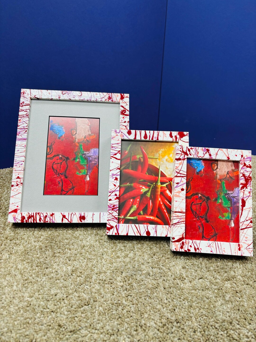 Vola Frame – Hand Painted Decorative Frame Made in Italy, Splatter ...