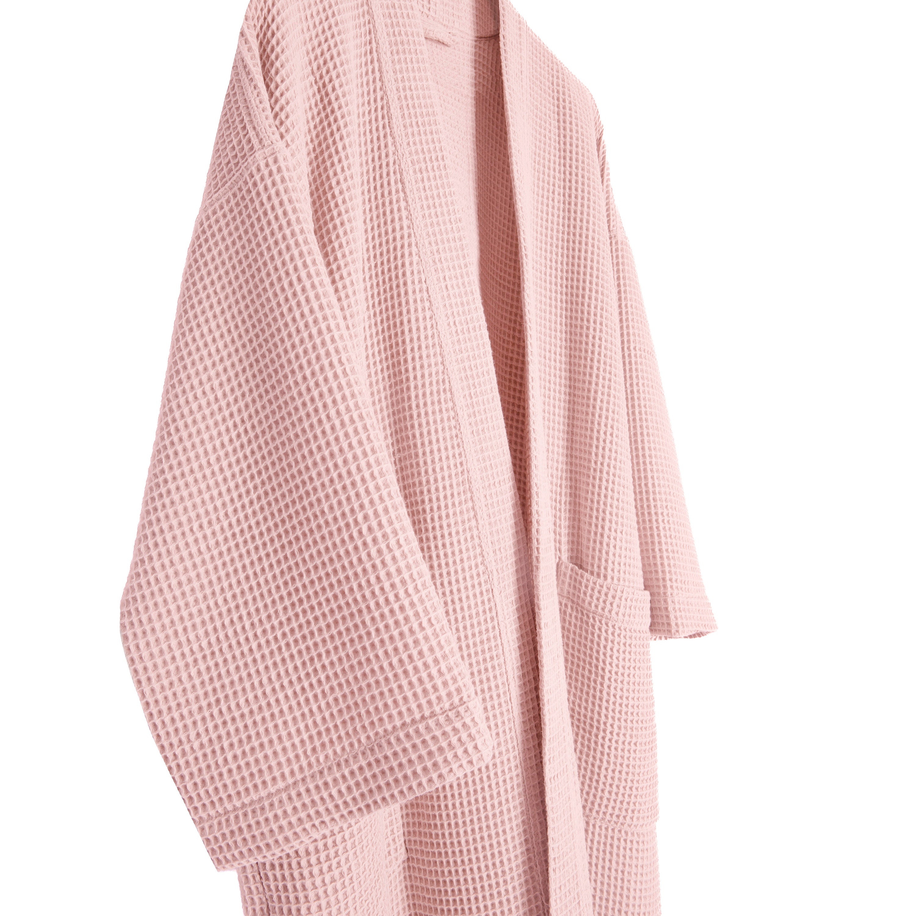 Pink Cotton Bathrobe Cozy Soft Robe With Pockets Sustainable - Etsy