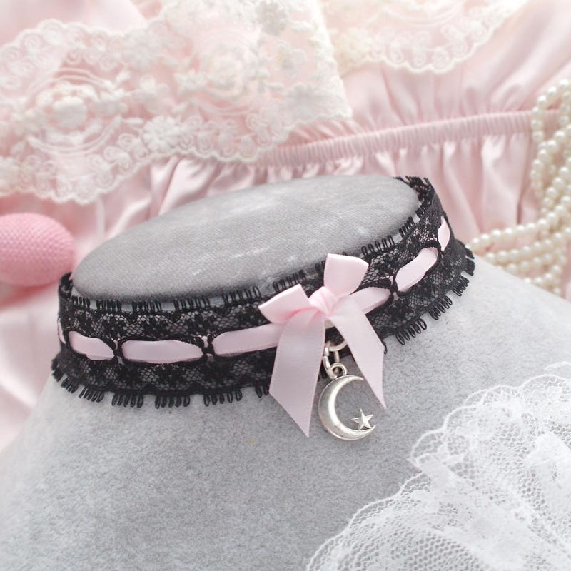 Bow Goth Choker - Etsy UK