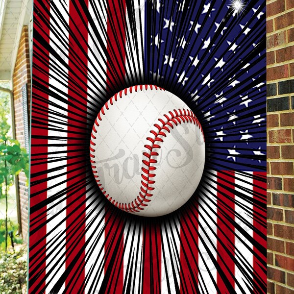Baseball Garden Flag - Etsy