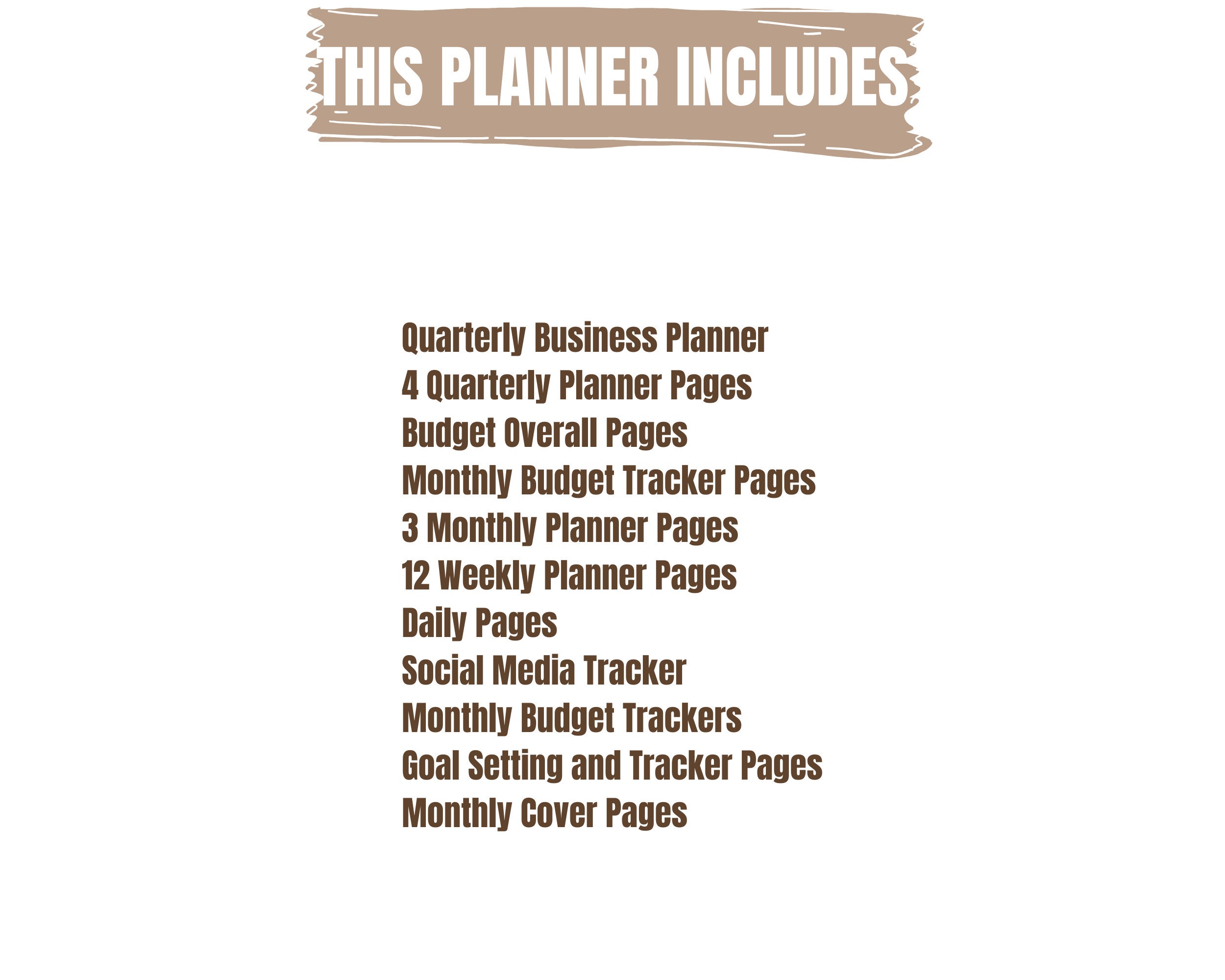 Monthly Business Planner Printables and Digital Use for the Boss Lady ...