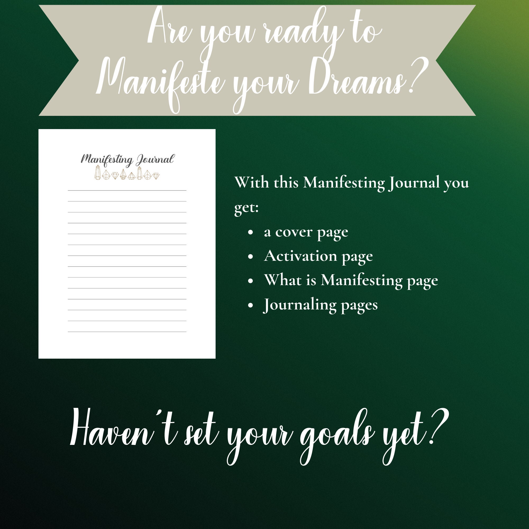 Manifesting Journal Printable - Manifestation - Manifestable - Etsy