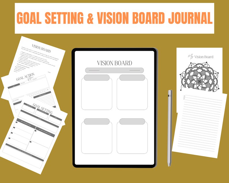Goal Planner Printable, Goal Setting and Tracker, Productivity Planner ...