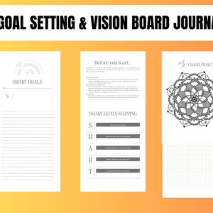 Goal Planner Printable, Goal Setting and Tracker, Productivity Planner ...