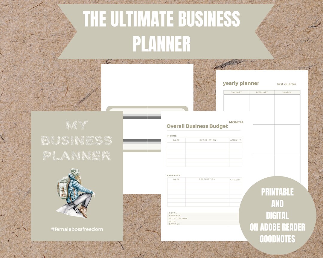 Monthly Business Planner Printables and Digital Use for the - Etsy