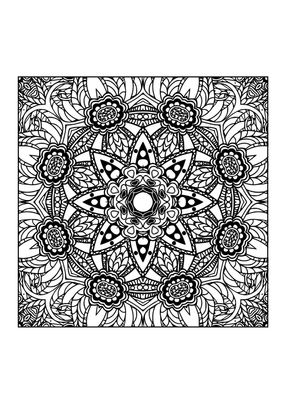 50 Mandala Style Art Colouring Pages Kids Colouring Pages - Etsy