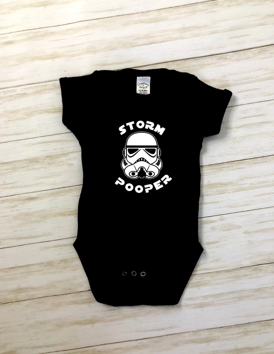 Star Wars / Storm Pooper Black Baby Bodysuit / Baby Shower - Etsy