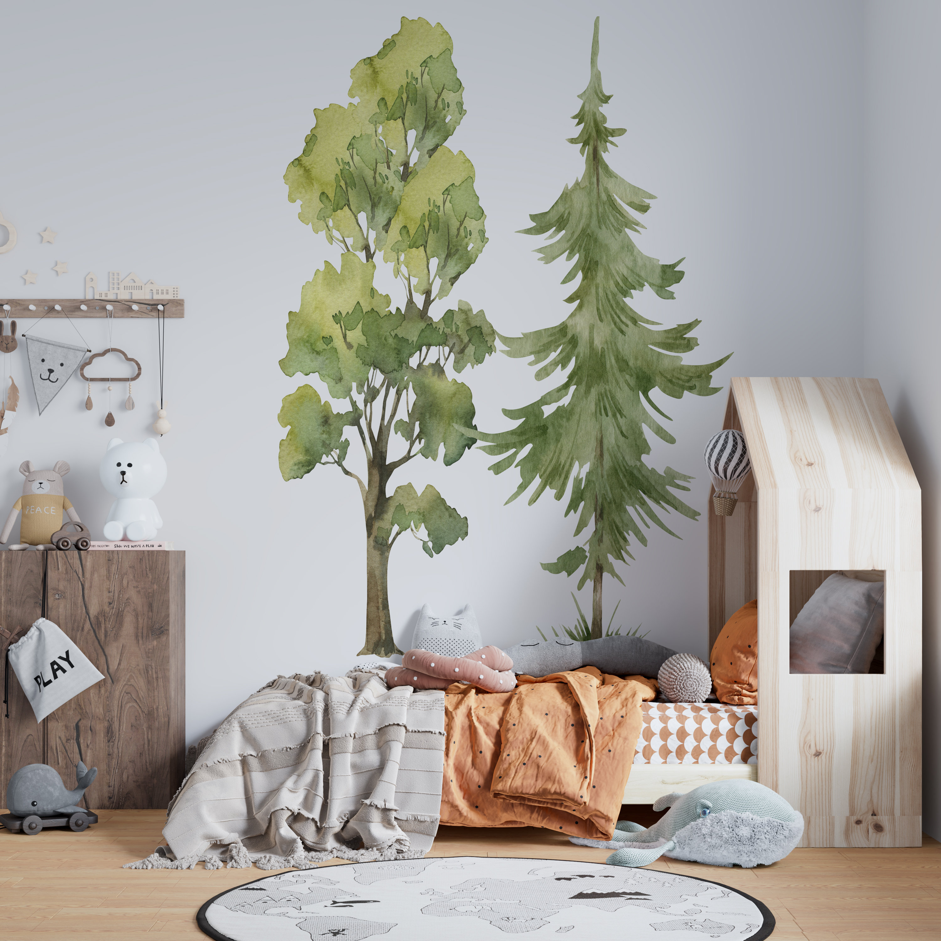 Large Trees Wall Decal Forest Wall Decal Large Forest Wall - Etsy