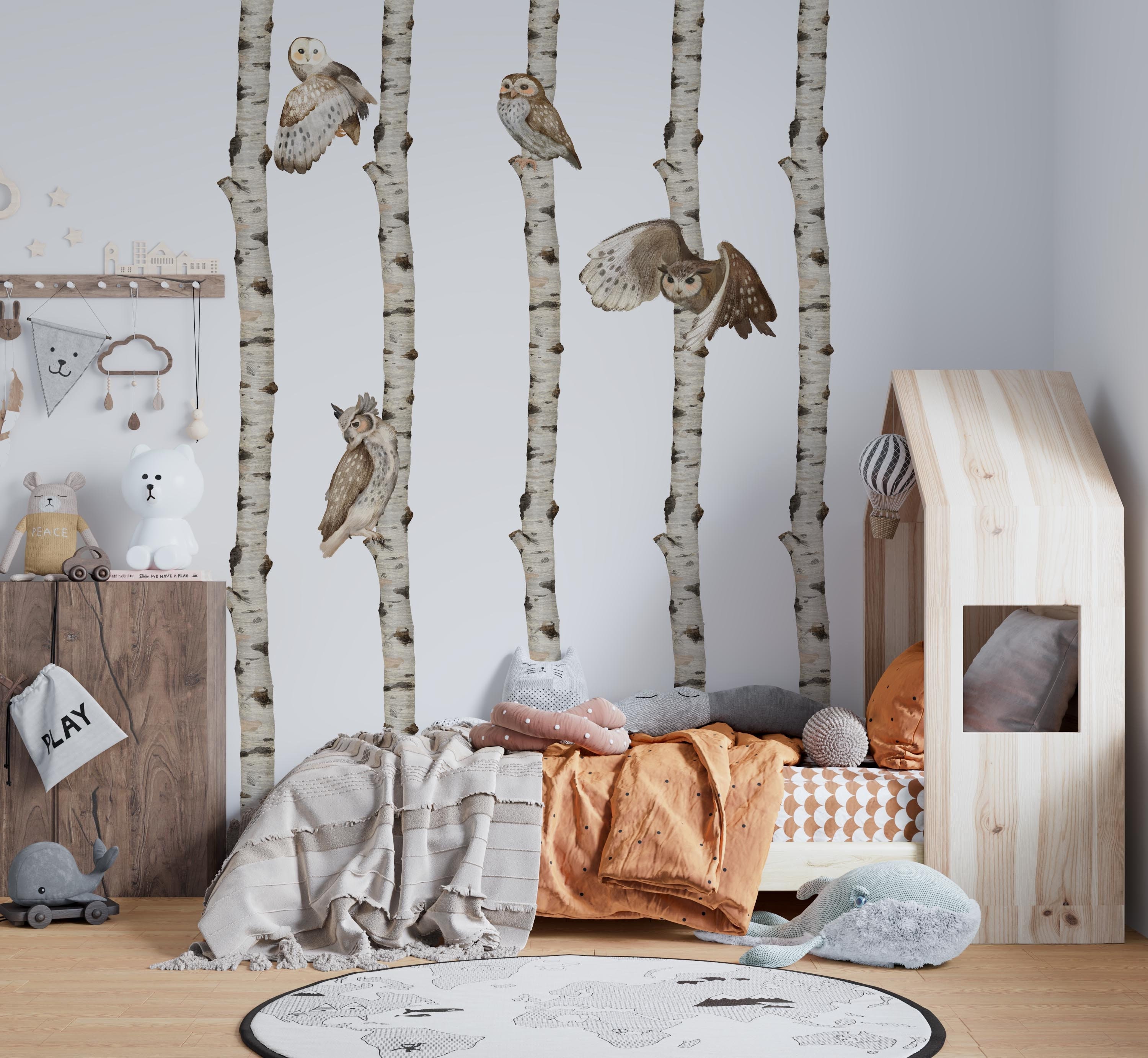 Nursery Birch Tree Decal Tree Wall Decal Birch Tree Decor - Etsy