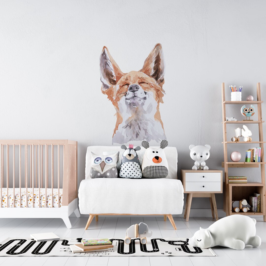 Fox Wall Decal, Kids Wall Stickers, Fox Wall Stickers, Forest Nursery ...