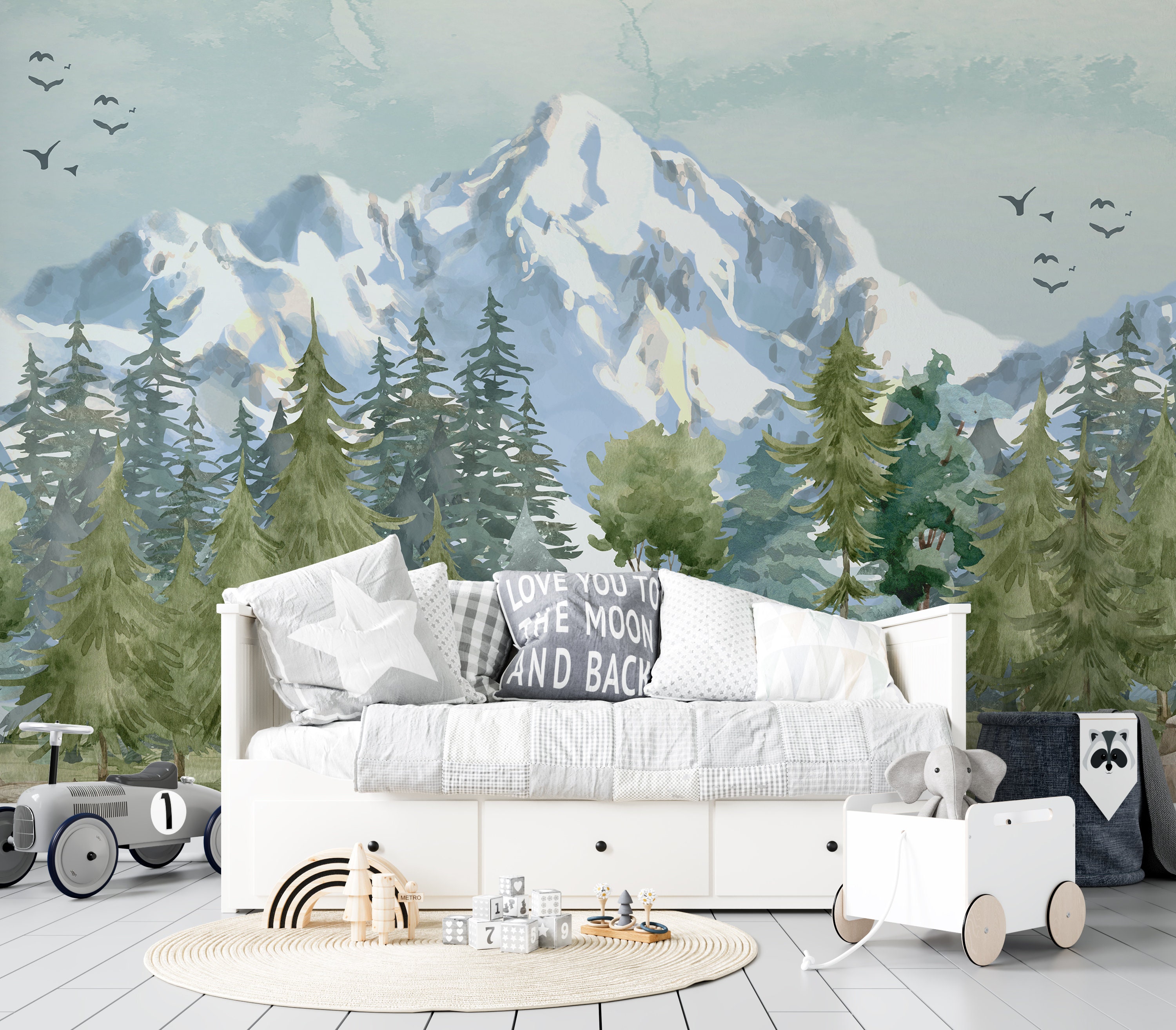 Forest Wallpaper Pine Tree Wallpaper Removable Wallpaper - Etsy