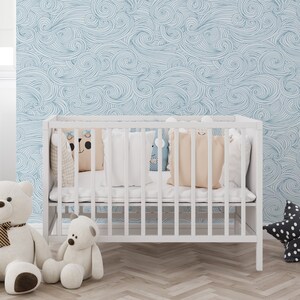 Wave Wallpaper, Ocean Wallpaper, Kids Room Wallpaper, Nursery Wallpaper ...