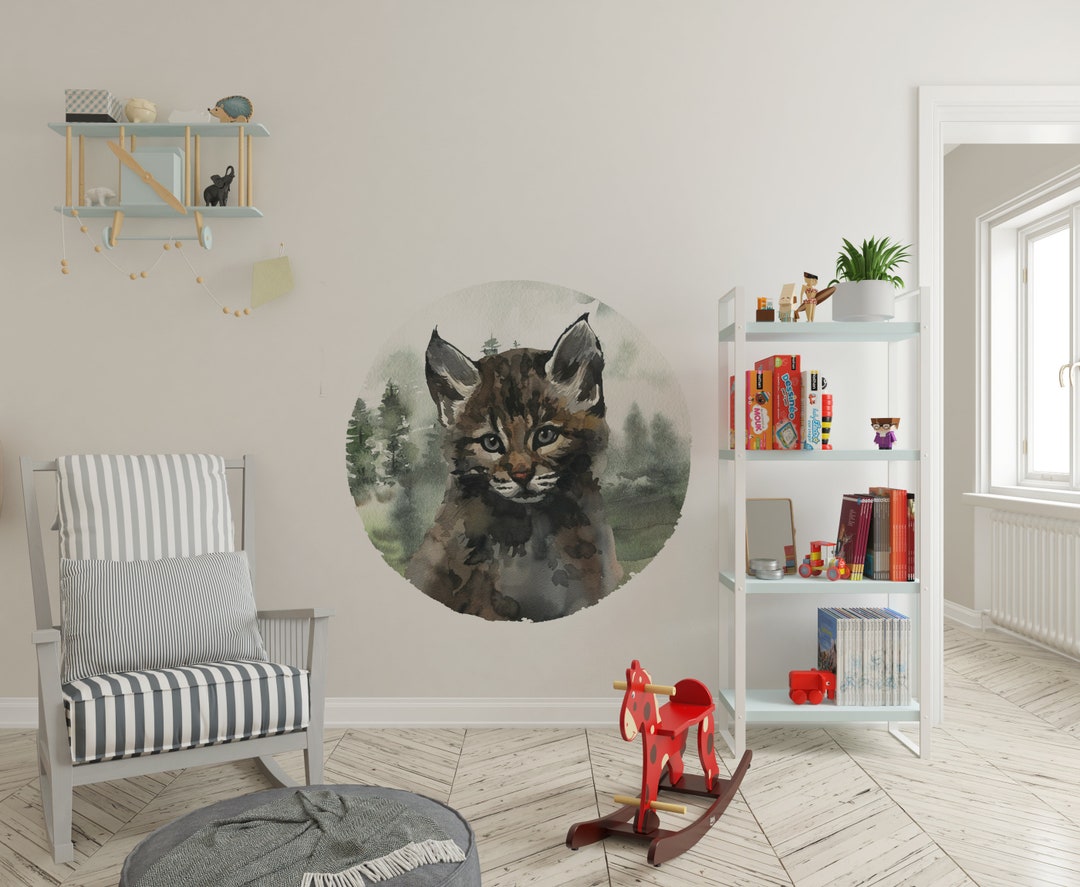 Woodland Lynx Wall Decals, Forest Animals Wall Decals, Baby Animals ...