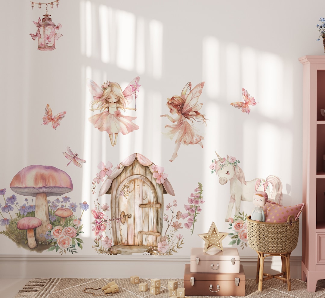 Fairy Wall Decals, Fairy Stickers, Girls Room Decor, Fairy Decor, Girls ...