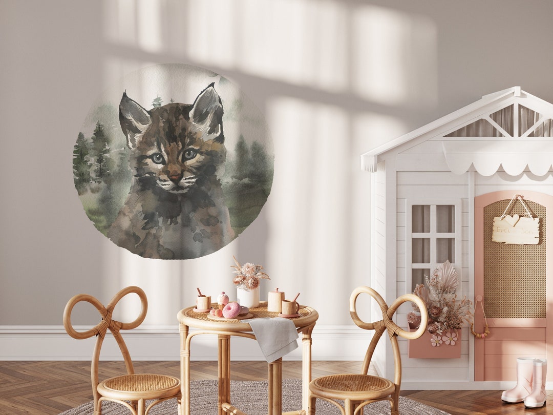 Woodland Lynx Wall Decals, Forest Animals Wall Decals, Baby Animals ...
