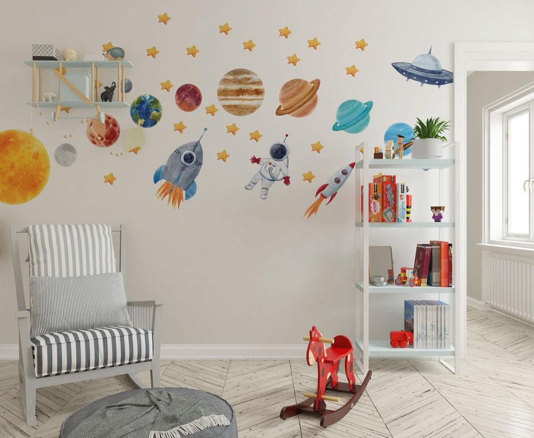 Space Wall Decal for Nursery Room Space Wall Decal Space Theme Nursery ...