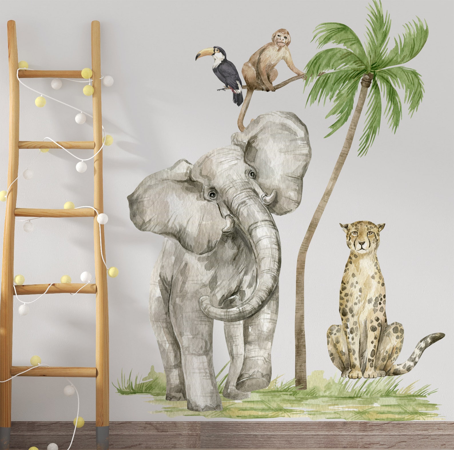 Safari Nursery Decor Safari Wall Decal Big Set Savanna Wall - Etsy