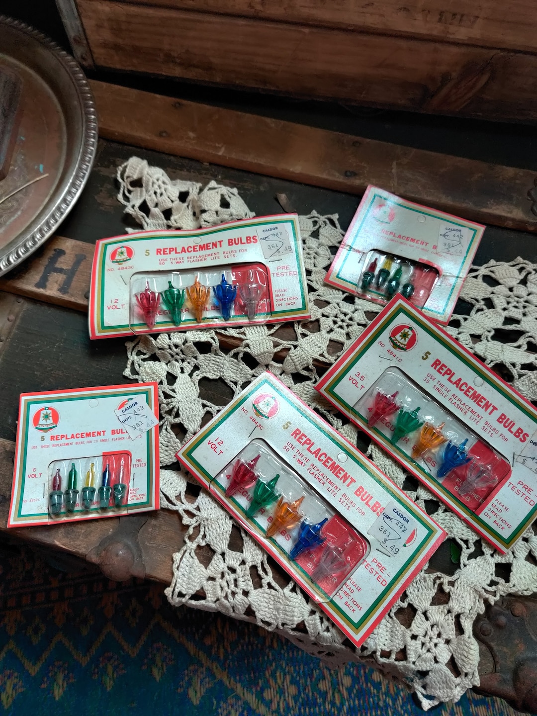 RARE Lot of Vintage Christmas Tree String Light Replacement Bulbs Sets ...