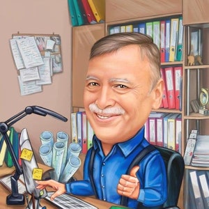 Architect Caricature, Architect Portrait, Caricature From Photo ...