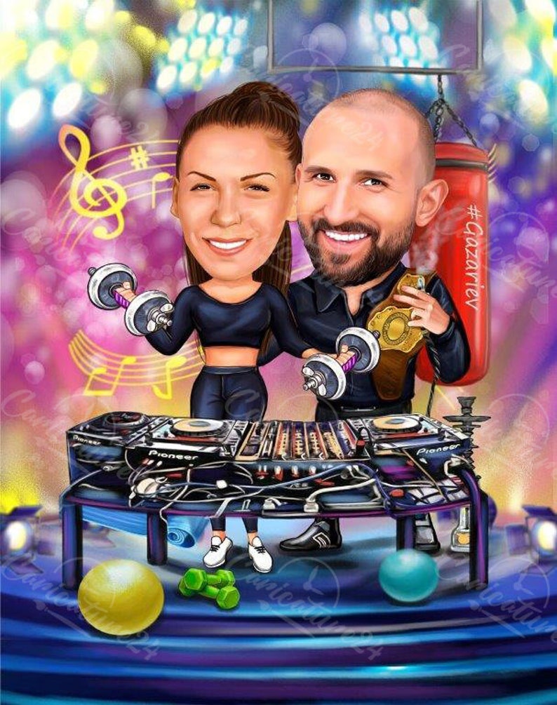 Singer Caricature Singer Portrait Caricature From Photo - Etsy UK