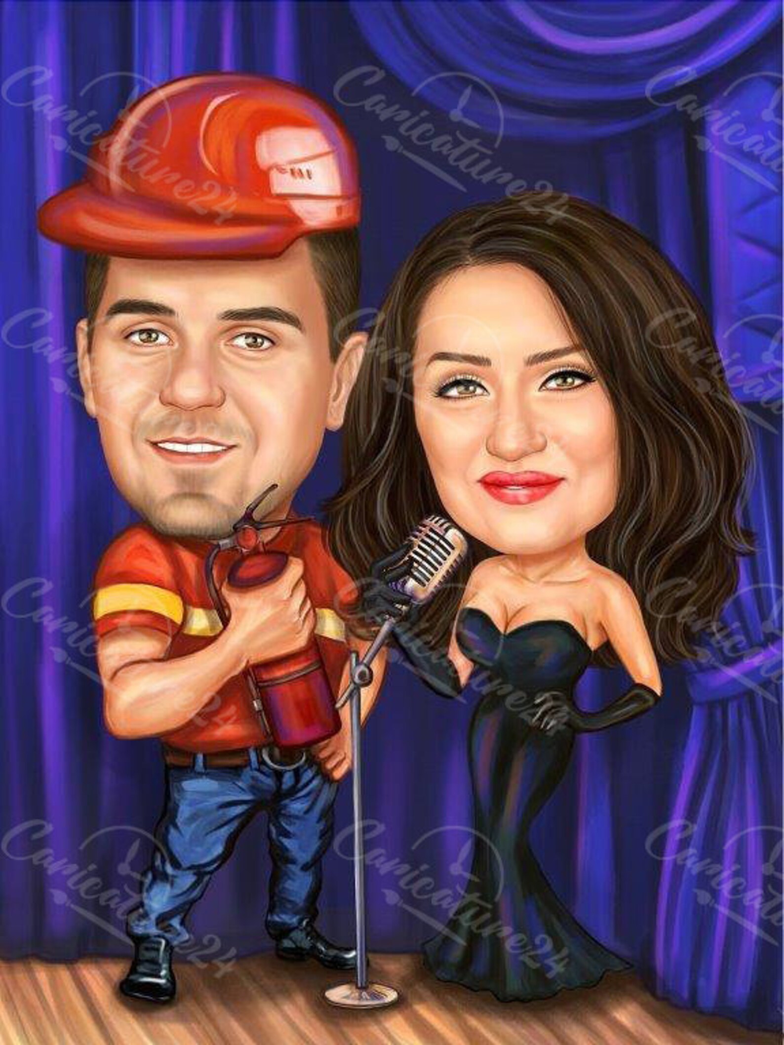 Singer Caricature Singer Portrait Caricature From Photo - Etsy UK