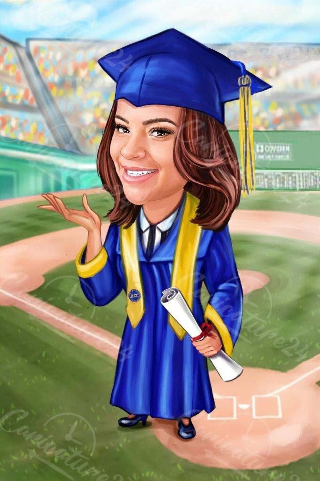 Custom Graduation Portrait Art: Personalized Gift for Graduates - Shop ...