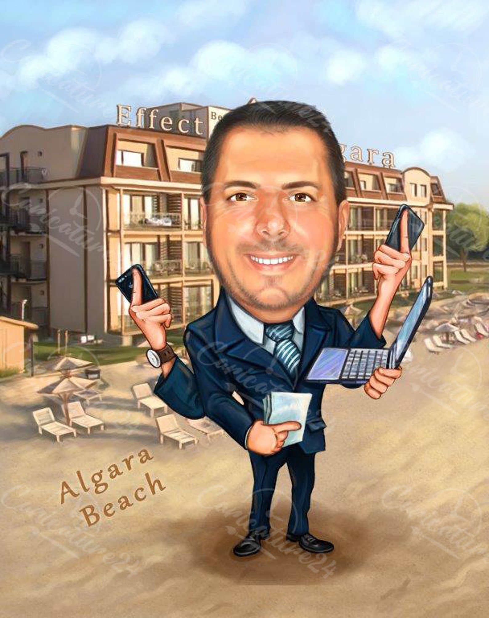 Custom Boss Caricature, Boss Portrait, Caricature From Photo, Digital ...