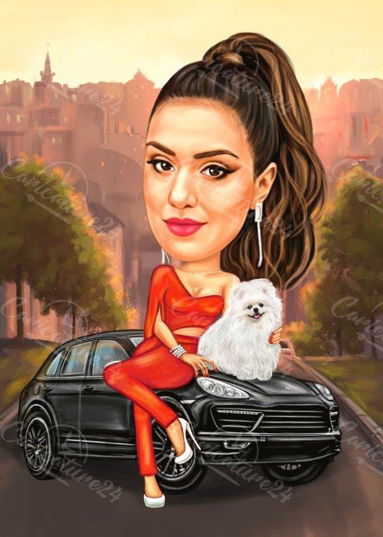 Sexy Woman Caricature Sexy Woman Portrait Caricature From Etsy