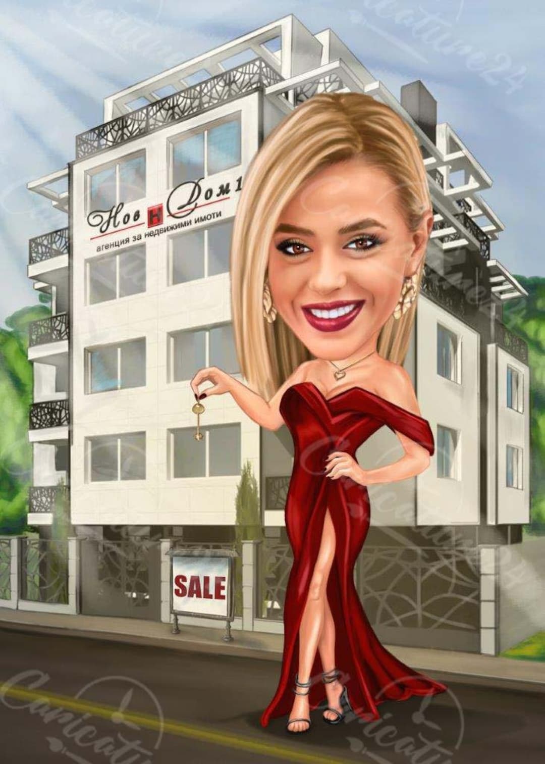 Sexy Woman Caricature Sexy Woman Portrait Caricature From Photo