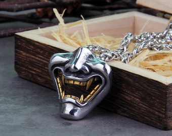 Devil Face Necklace - Etsy