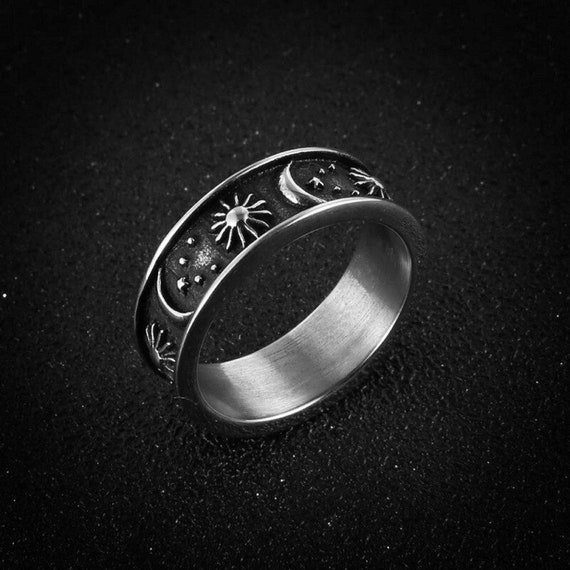 Vintage Ancient Star Moon Carved Ring Asos Design Ring - Etsy