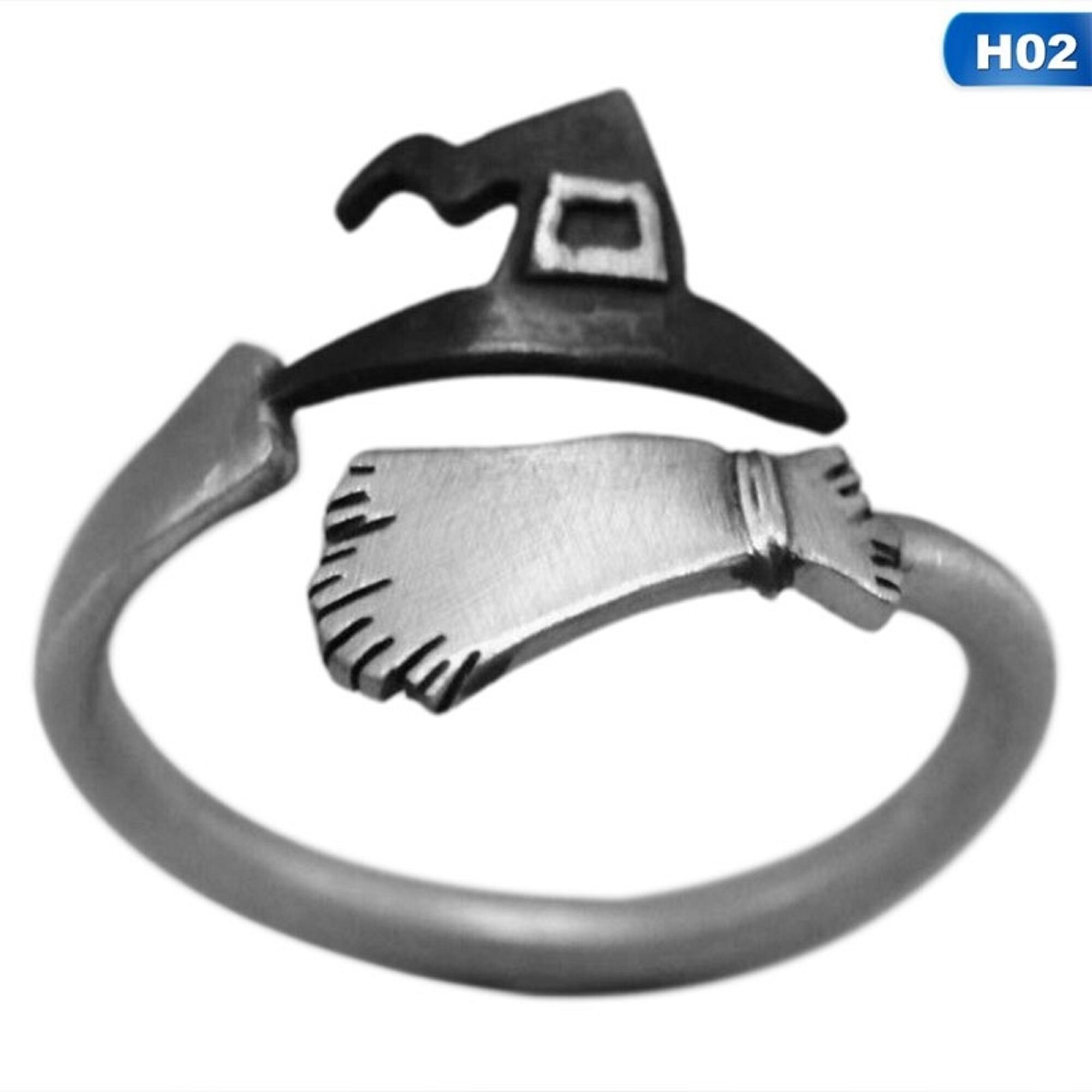 Halloween Ghost Witch Broom Finger Rings Holiday Creative - Etsy