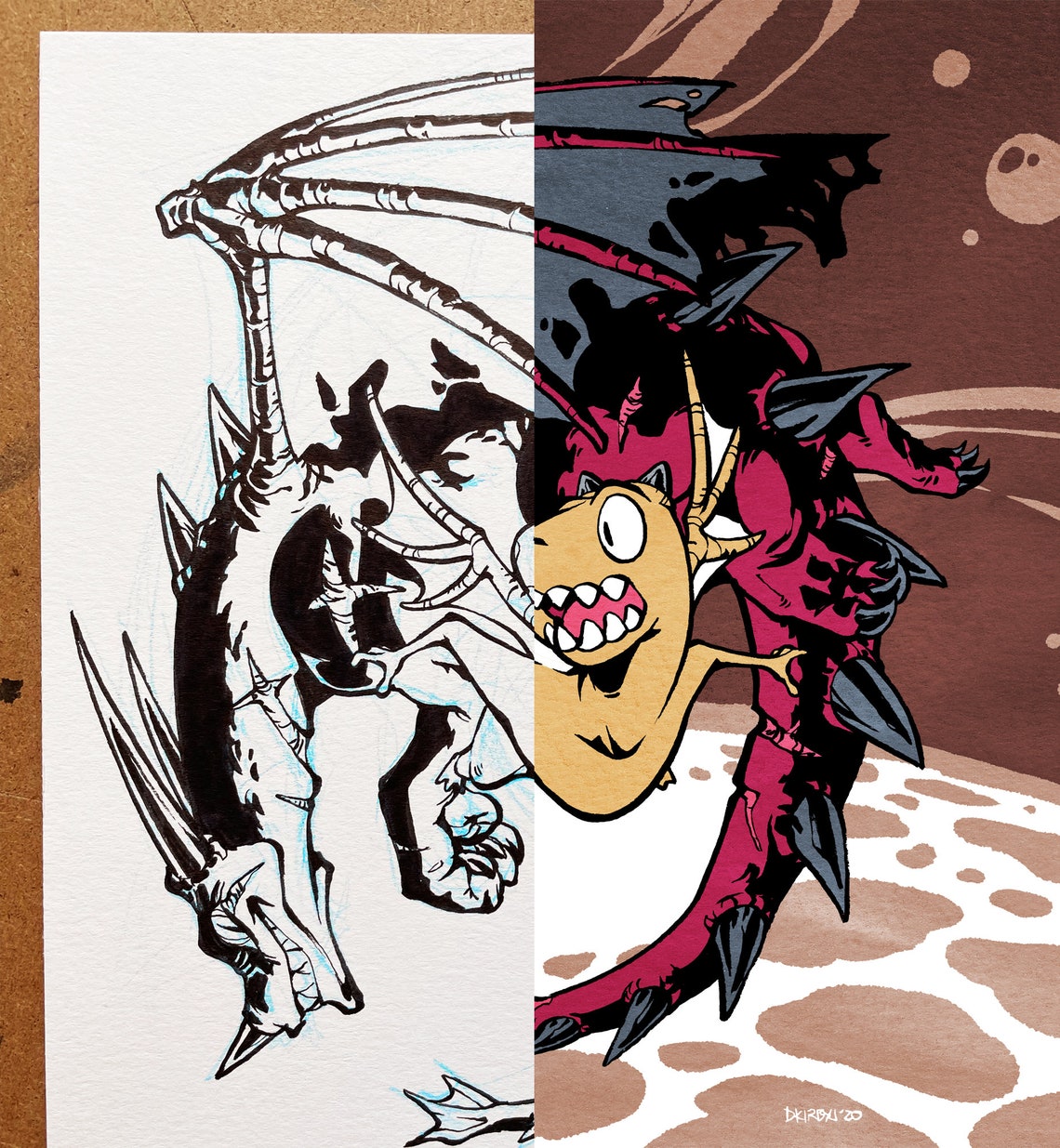 Drawloween 2020 Day 01 Drawing: Dragons - Etsy