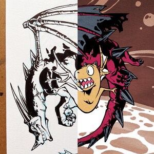 Drawloween 2020 Day 01 Drawing: Dragons - Etsy