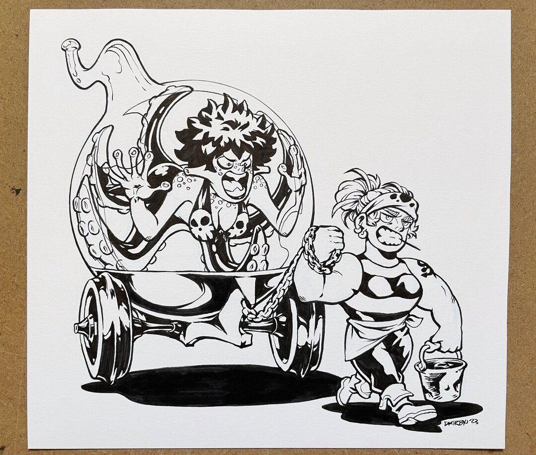 Drawloween 2023 Day 011 Drawing: Captured - Etsy