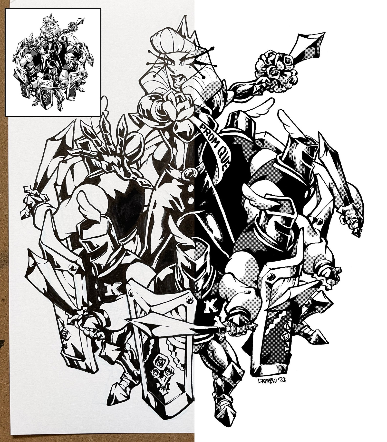 Drawloween 2023 Day 18 Drawing: Queen's Circle - Etsy