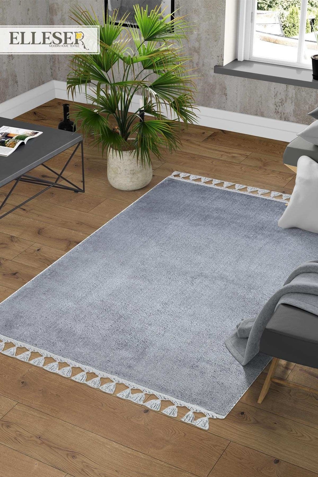 Puffy Rug Modern Rug Turkish Rug Home Decor Grey Carpet - Etsy